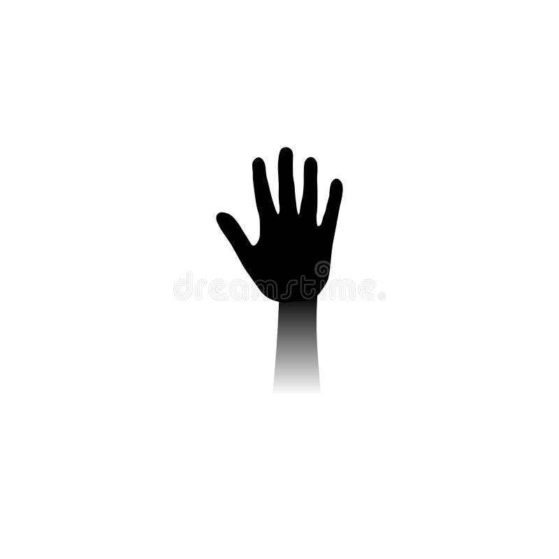 Black Icon Human Hand, Hand Sign. Vector Illustration Eps 10 Stock ...