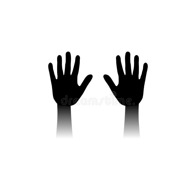 Black Icon Human Hand, Hand Sign. Vector Illustration Eps 10 Stock ...