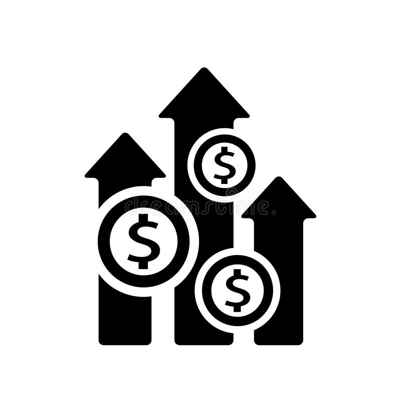 Black Icon for Investment Theme, Investment Vector Collection, Black ...