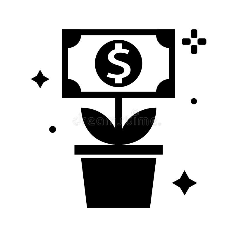 Black Icon for Investment Theme, Investment Vector Collection, Black ...