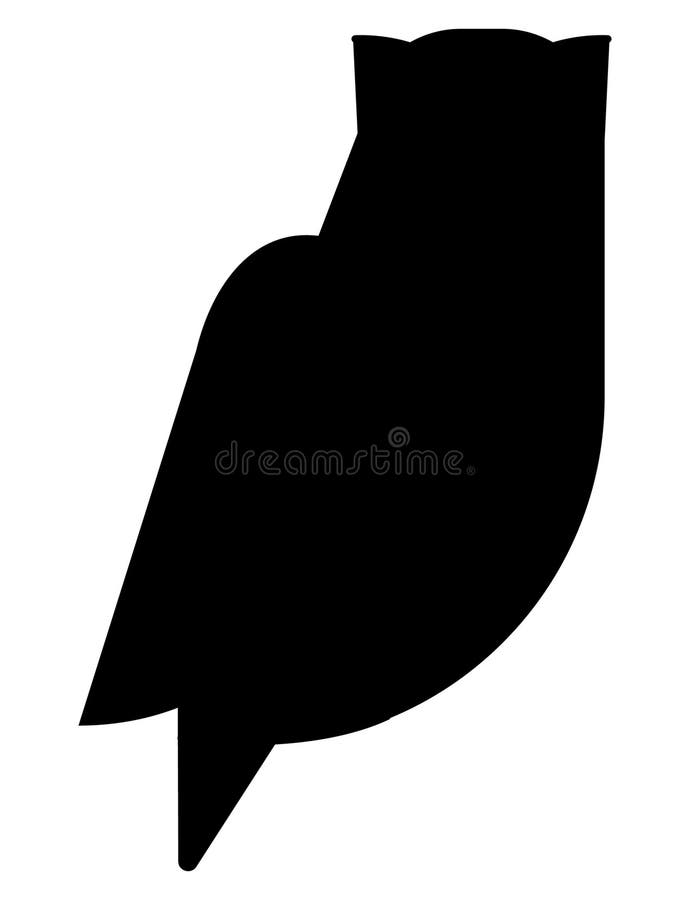 Black Icon of an Owl, Professional Owl Logo, Silhouette of Owl Stock ...