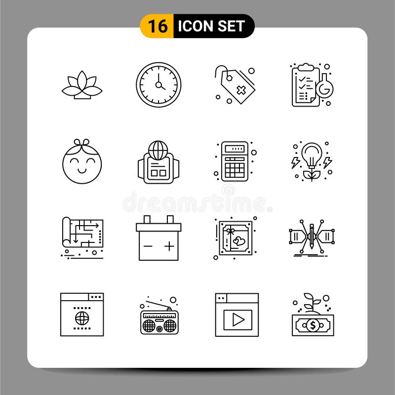 16 Black Icon Pack Outline Symbols Signs for Responsive Designs on ...