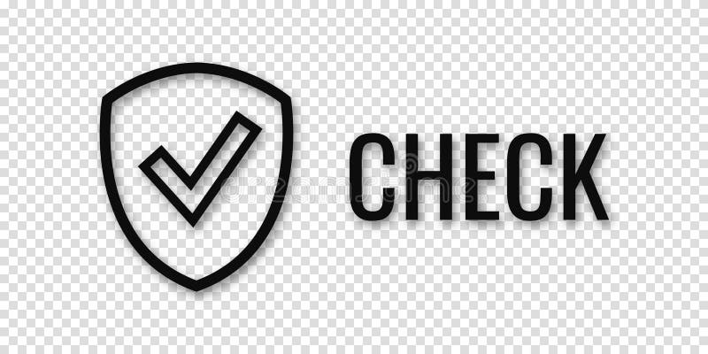 Black Icon of a Shield and a Check Mark with the Text SHIELD ...