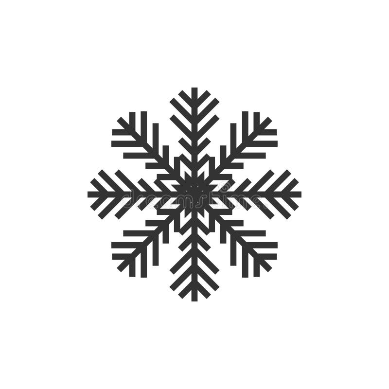 Black Snowflake. Abstract Winter Icon Flat Style. Winter Snowflake Icon ...