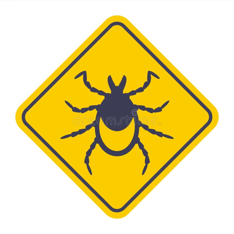 Black Icon Tick. Insect Bite Stock Vector - Illustration of acarid ...