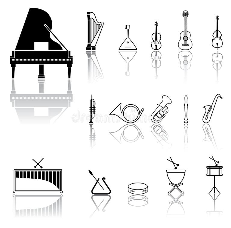 Instrument Black Icons Stock Illustrations – 25,582 Instrument Black ...