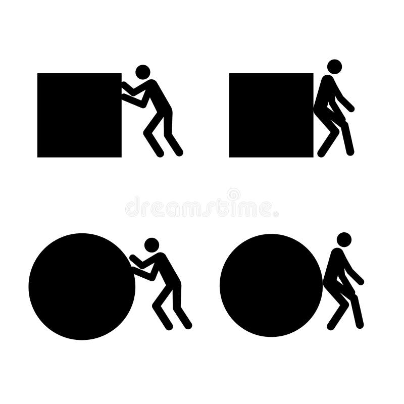 Stickman Pushing Stock Illustrations – 98 Stickman Pushing Stock ...