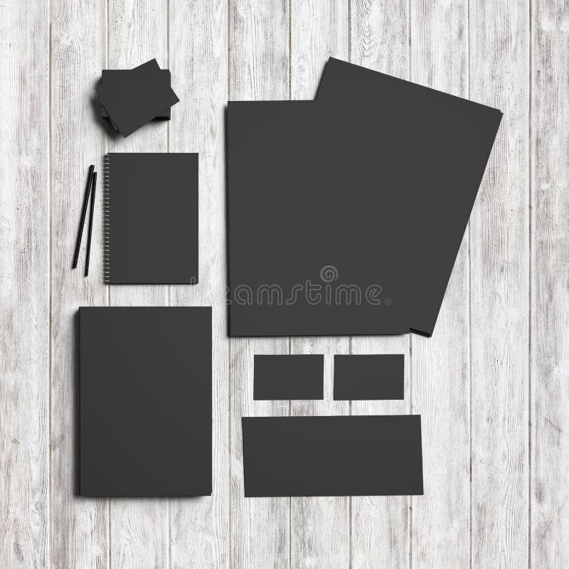 Black identity elements stock image. Image of mockup - 45780097