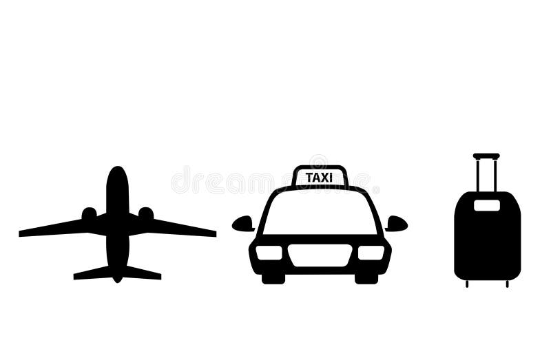 Airplane taxi on runway stock vector. Illustration of transportation ...
