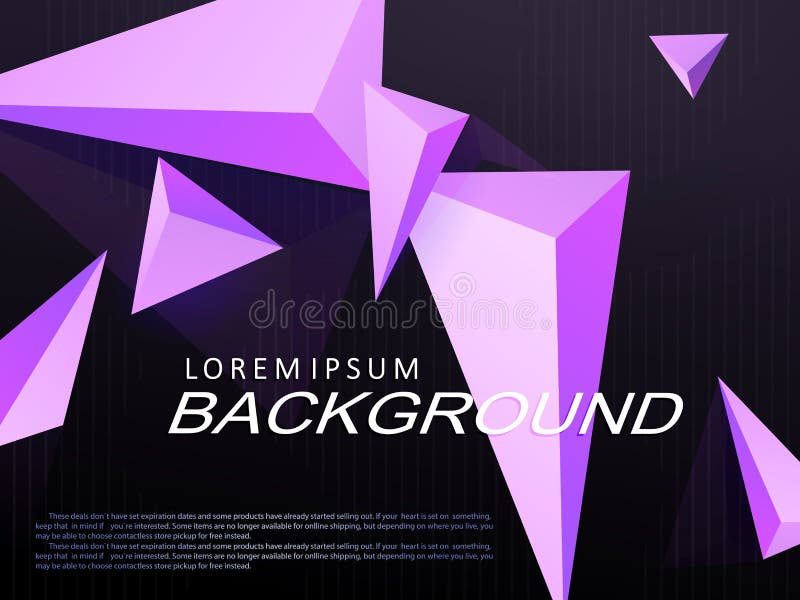 Black Illustration with Gradient, Purple Woven Triangles with 3d Effect ...