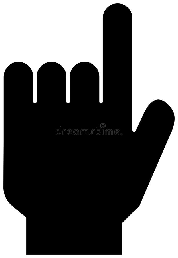Black Illustration of a Hand Sign Stock Vector - Illustration of ...