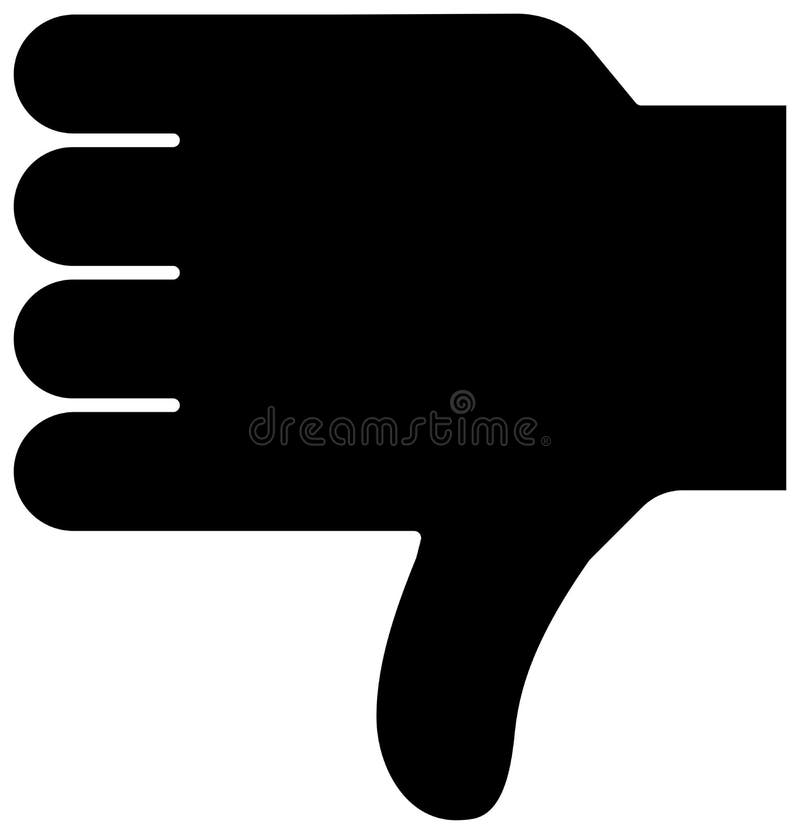 Black Illustration of a Hand Sign Stock Vector - Illustration of ...