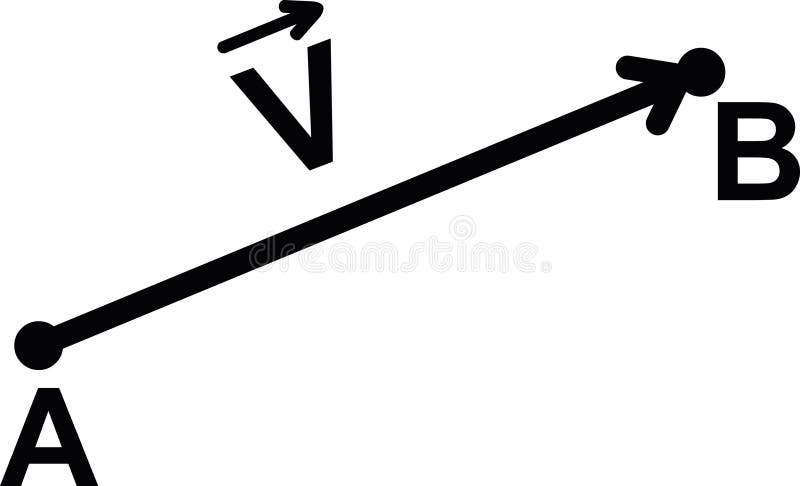 Black Illustration Straight Vector Physics Stock Vector - Illustration ...