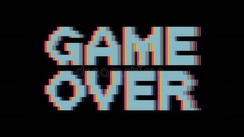 A Black Image of a Game Over Sign Written in Grey Stock Illustration ...