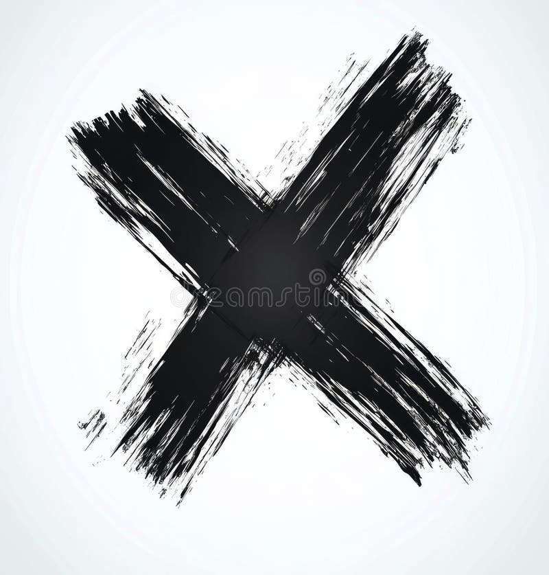 Black Incorrect Mark Stock Brush Stroke Texture Transparent Background ...