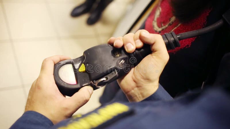 Black Indicator of Oxygen Level in Tank in Hand of Stock Footage ...