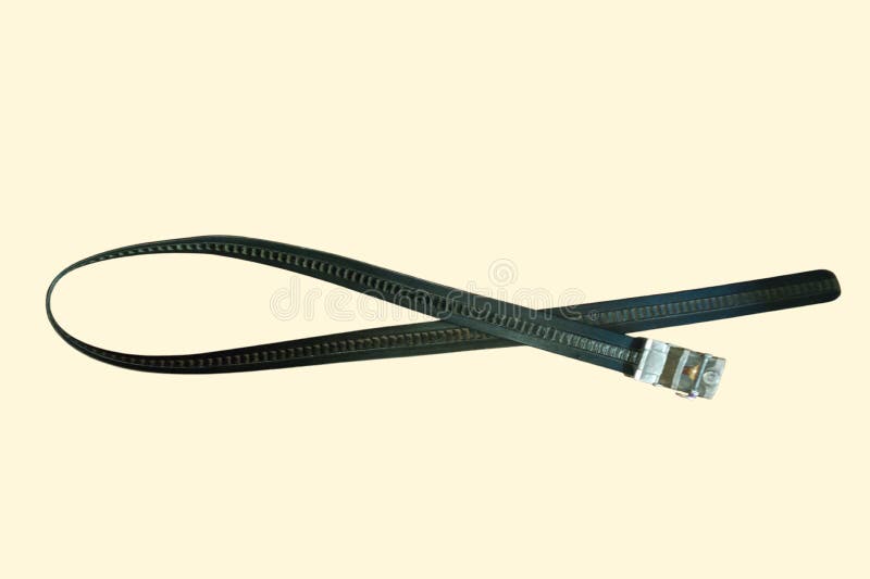 Black Industrial Metal Belt Buckle with Iron Lock Stock Image - Image ...