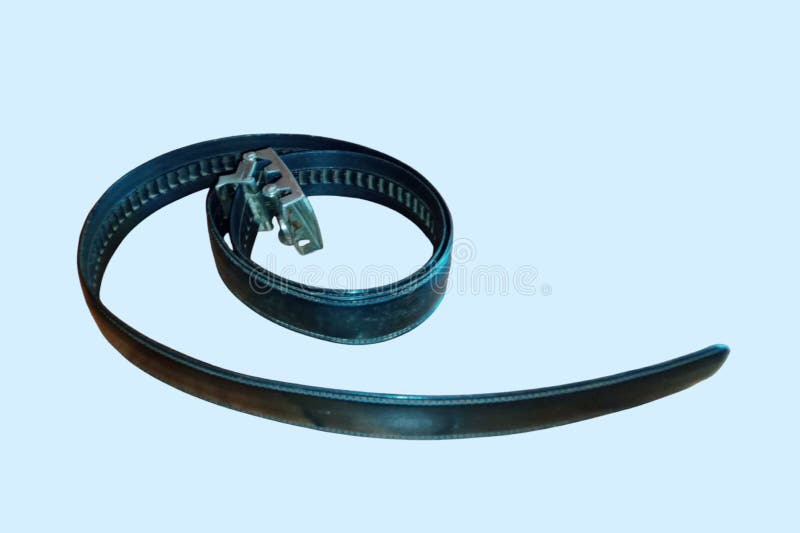 Black Industrial Metal Belt Buckle with Iron Lock Stock Photo - Image ...