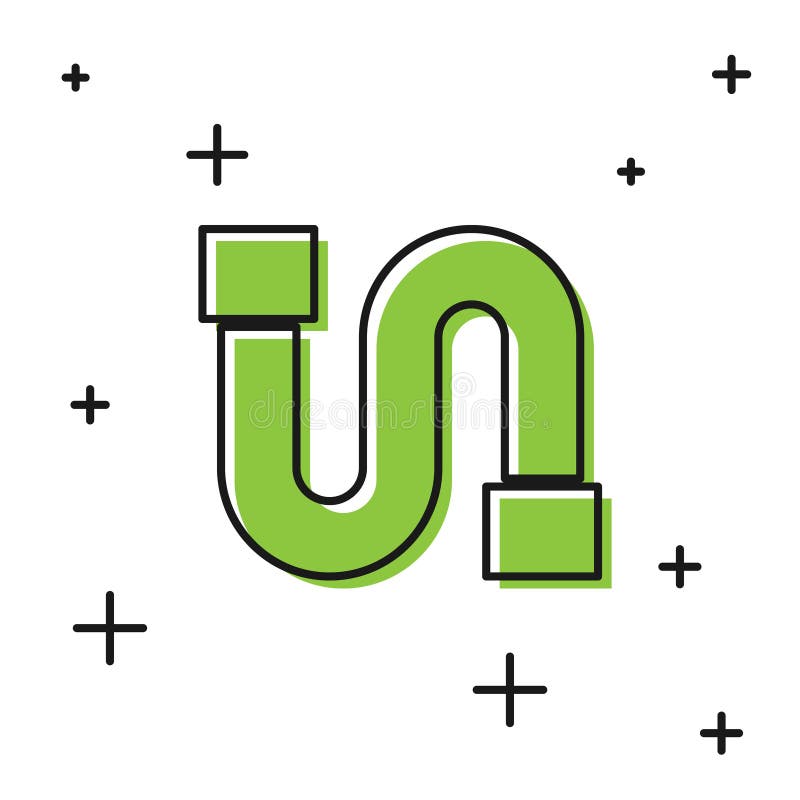 Black Industry Metallic Pipe Icon Isolated on Transparent Background ...