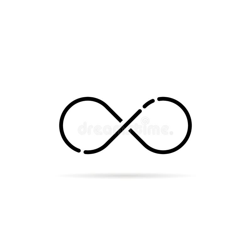 Black Infinity Logo Like Unlimited Icon Stock Vector - Illustration of ...