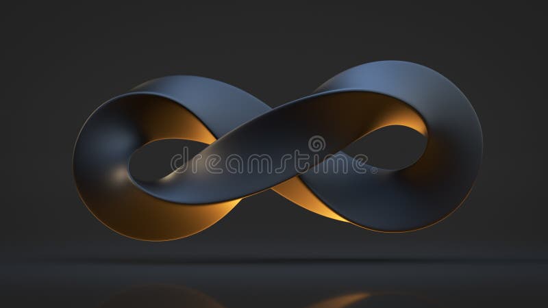Black infinity stock illustration. Illustration of endlessness - 10284248