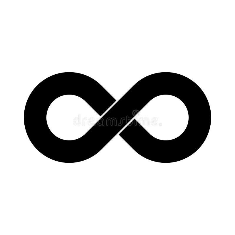 Black Infinity Symbol Icon. Simple Flat Vector Design Element Stock ...