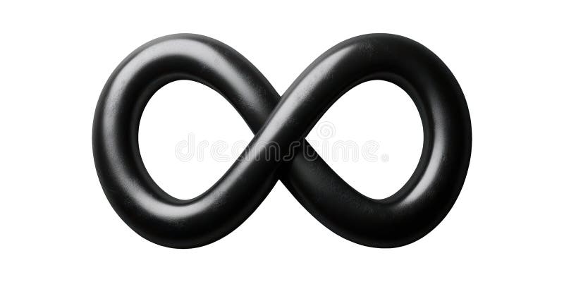 Black Infinity Symbol Isolated on Transparent Background Stock Image ...