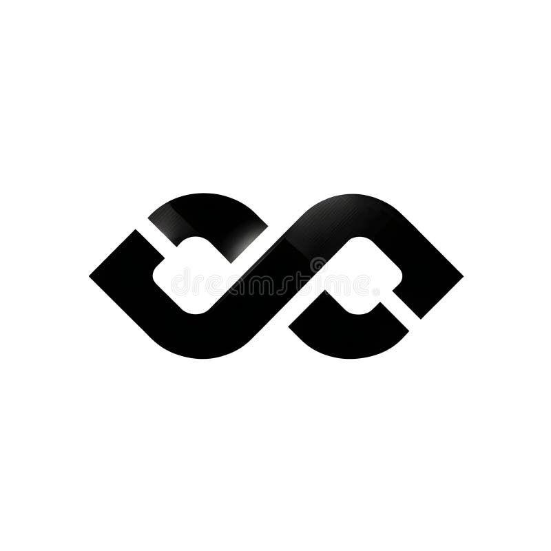 Black Infinity Symbol Logo Representing Unlimited Potential, Growth ...