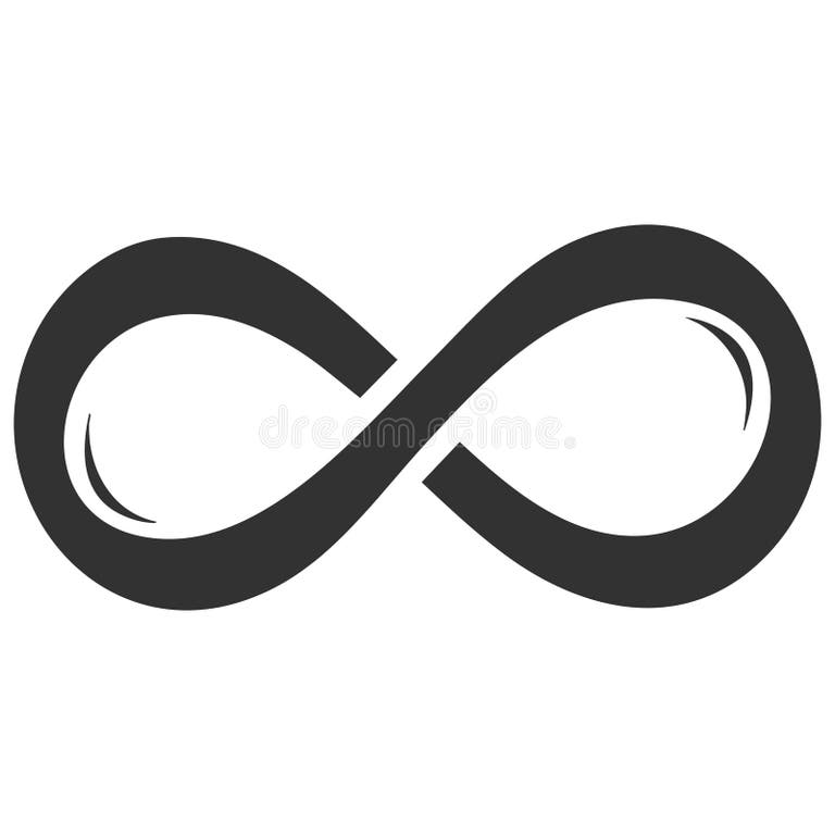 Black Infinity Symbol Representing Endlessness and Continuity in a ...
