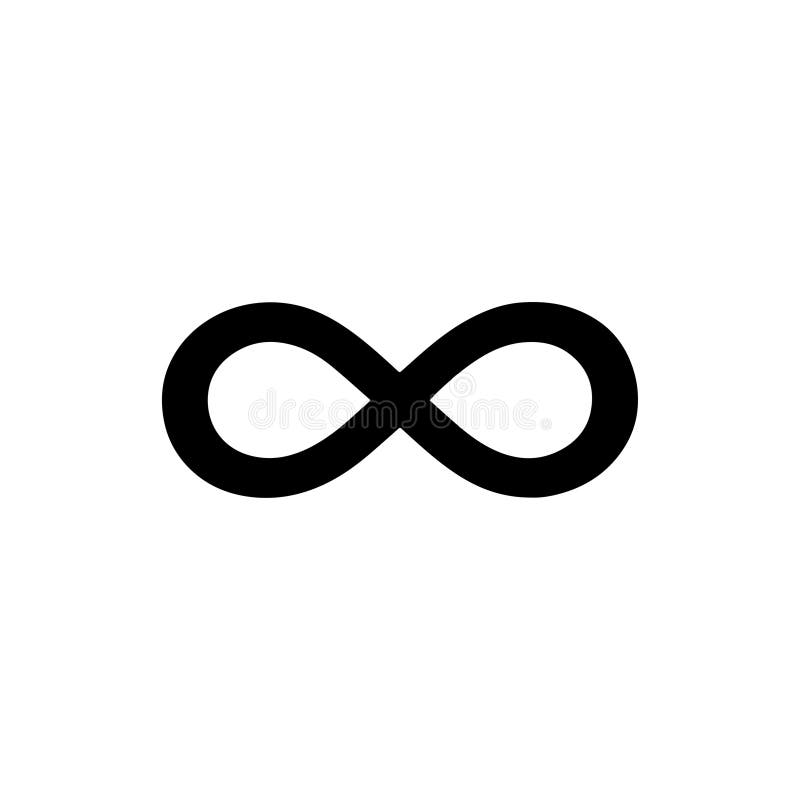 Black Infinity Symbol Simple Illustration. Vector Icon Design Stock ...