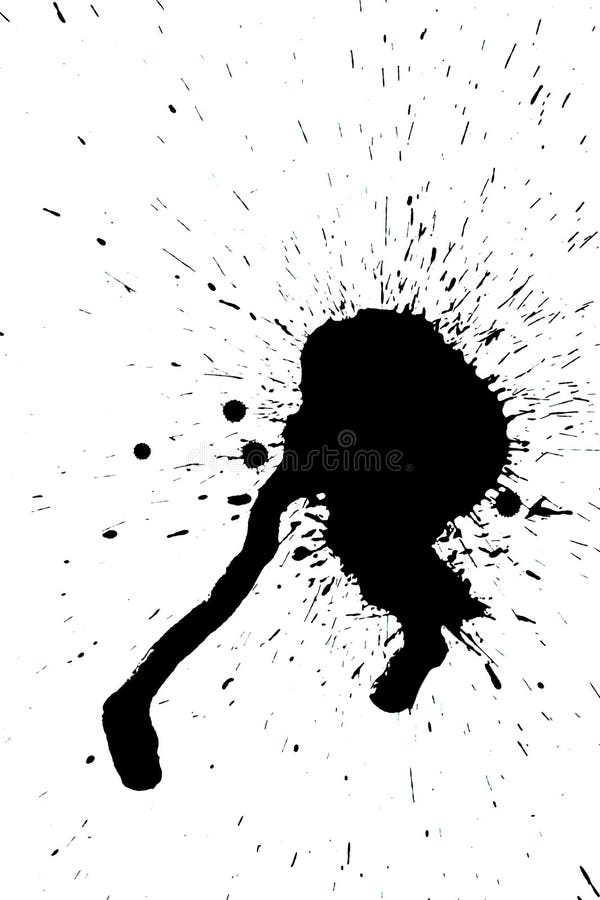 Splash Runner Silhouette, Ink Running Man Stock Vector - Illustration ...
