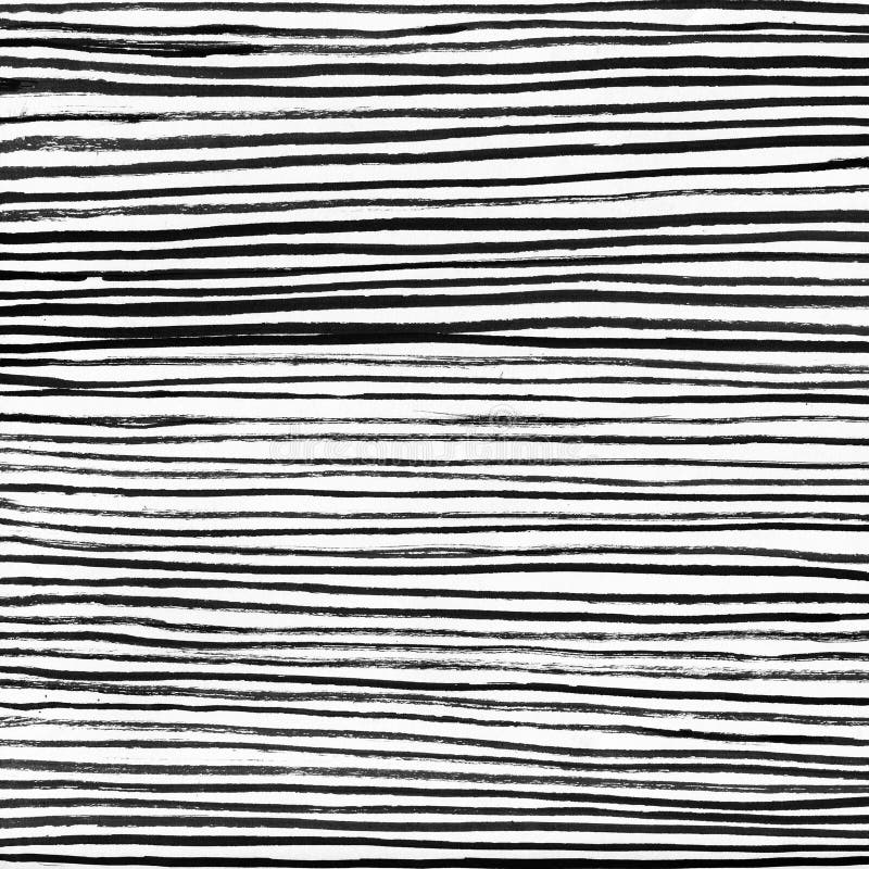 Black Ink Abstract Stripes Background. Hand Drawn Stock Illustration ...