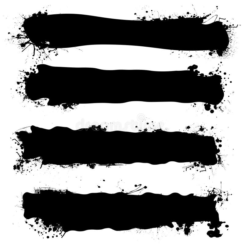 Black ink texture banner stock vector. Illustration of paint - 27807969