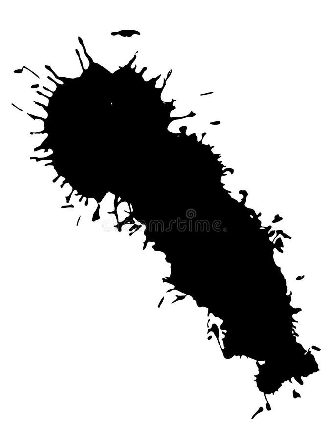 Black ink blot stock vector. Illustration of abstract - 125733328