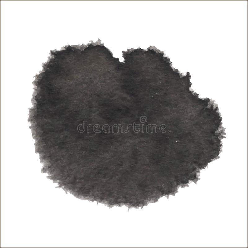 Black Ink Blot Isolated on a White Background. Grunge Texture Stock ...