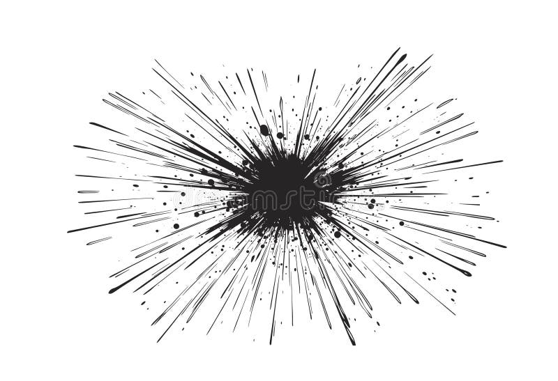 Black Ink Burst stock illustration. Illustration of paint - 352856973