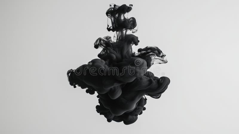 Black Ink Diffusing in Water Creates Mesmerizing Visual Effect Stock ...