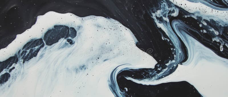 Black Ink Diffusion Creating Soft Edges on a White Background Showcases ...