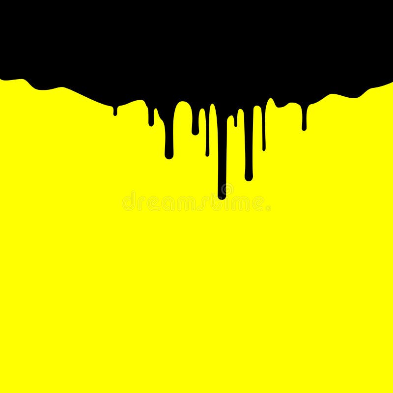 Black Yellow Dripping Paint Abstract Background Stock Illustrations ...