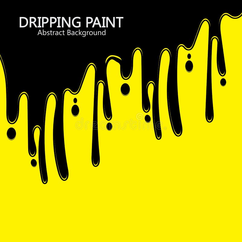 Black Yellow Dripping Paint Abstract Background Stock Illustrations ...
