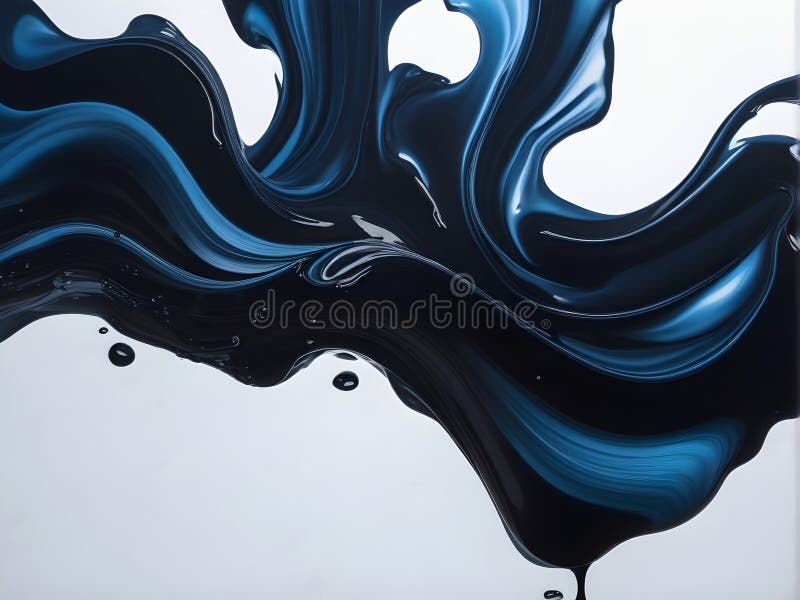 Black Ink Dripping on Water for Background and Texture Stock ...