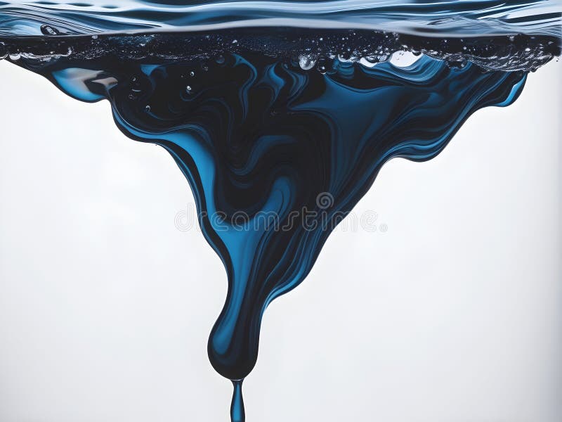 Black Ink Dripping on Water for Background and Texture Stock ...