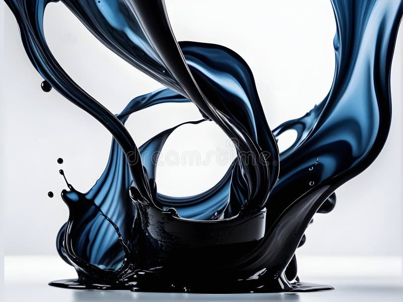 Black Ink Dripping on Water for Background and Texture Stock ...