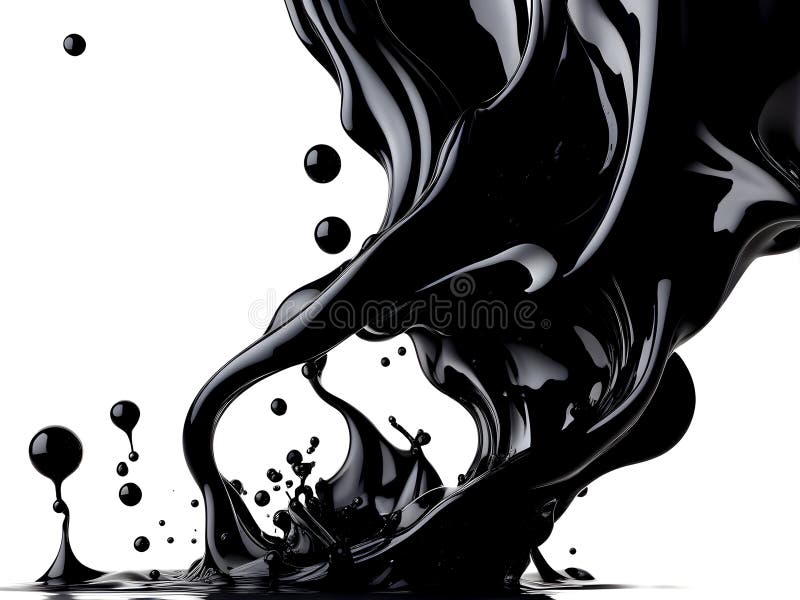 Black Ink Dripping on Water for Background and Texture Stock ...