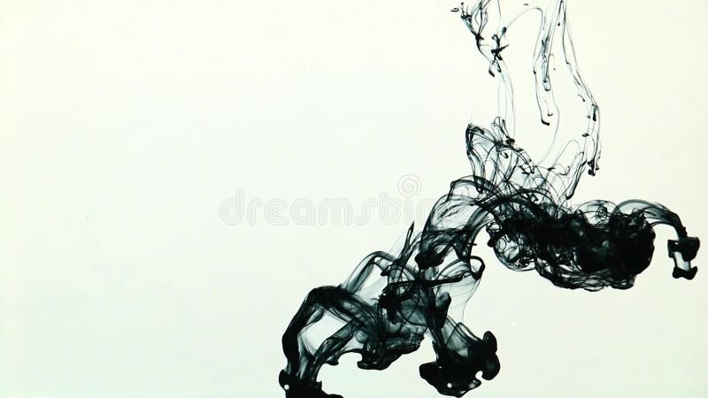 Black Ink Dripping in the Water and Spreading Everywhere Stock Footage ...