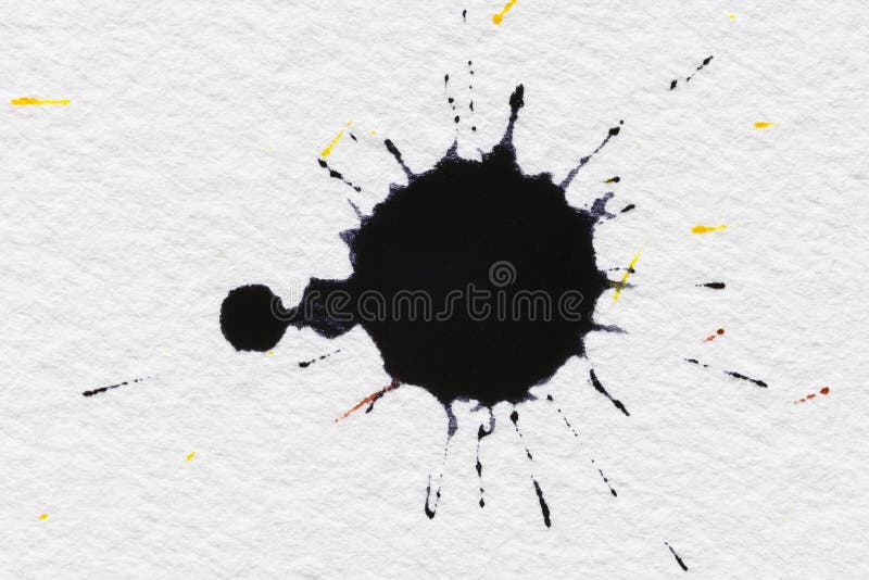 Ink Drop on Paper Macro Close Up Stock Photo - Image of liquefied ...