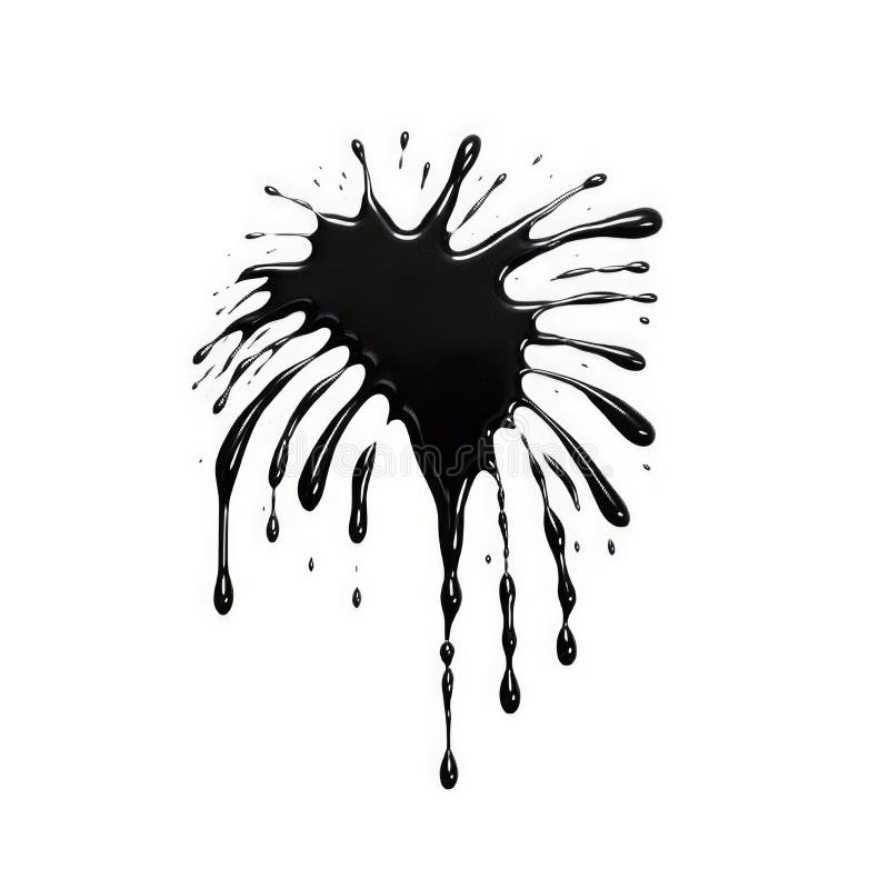 Black ink drop on white stock illustration. Illustration of abstract ...