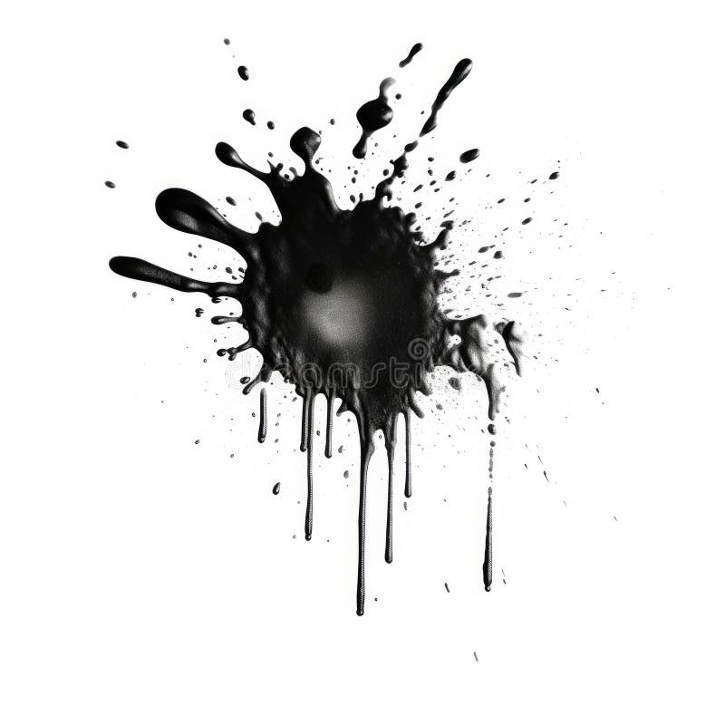 Black ink drop on white stock illustration. Illustration of element ...