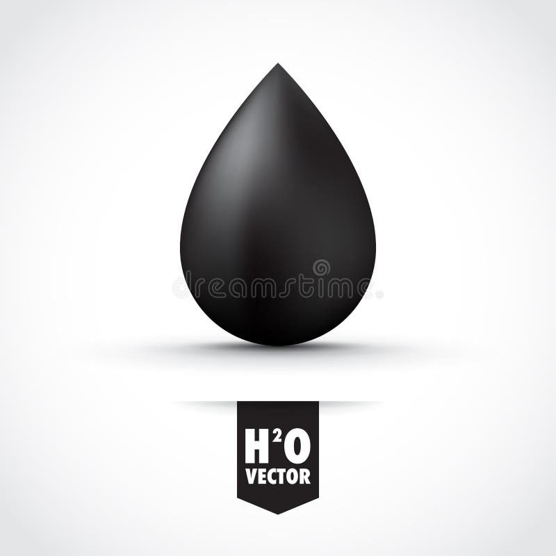 Black ink droplet stock vector. Illustration of droplet - 92685917