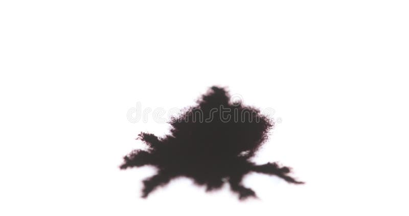 Black Ink Drops Falling on White Background Stock Video - Video of ...